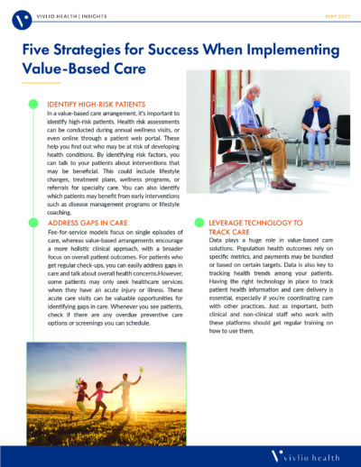 Five Strategies for Success When Implementing Value-Based Care - Vivlio ...